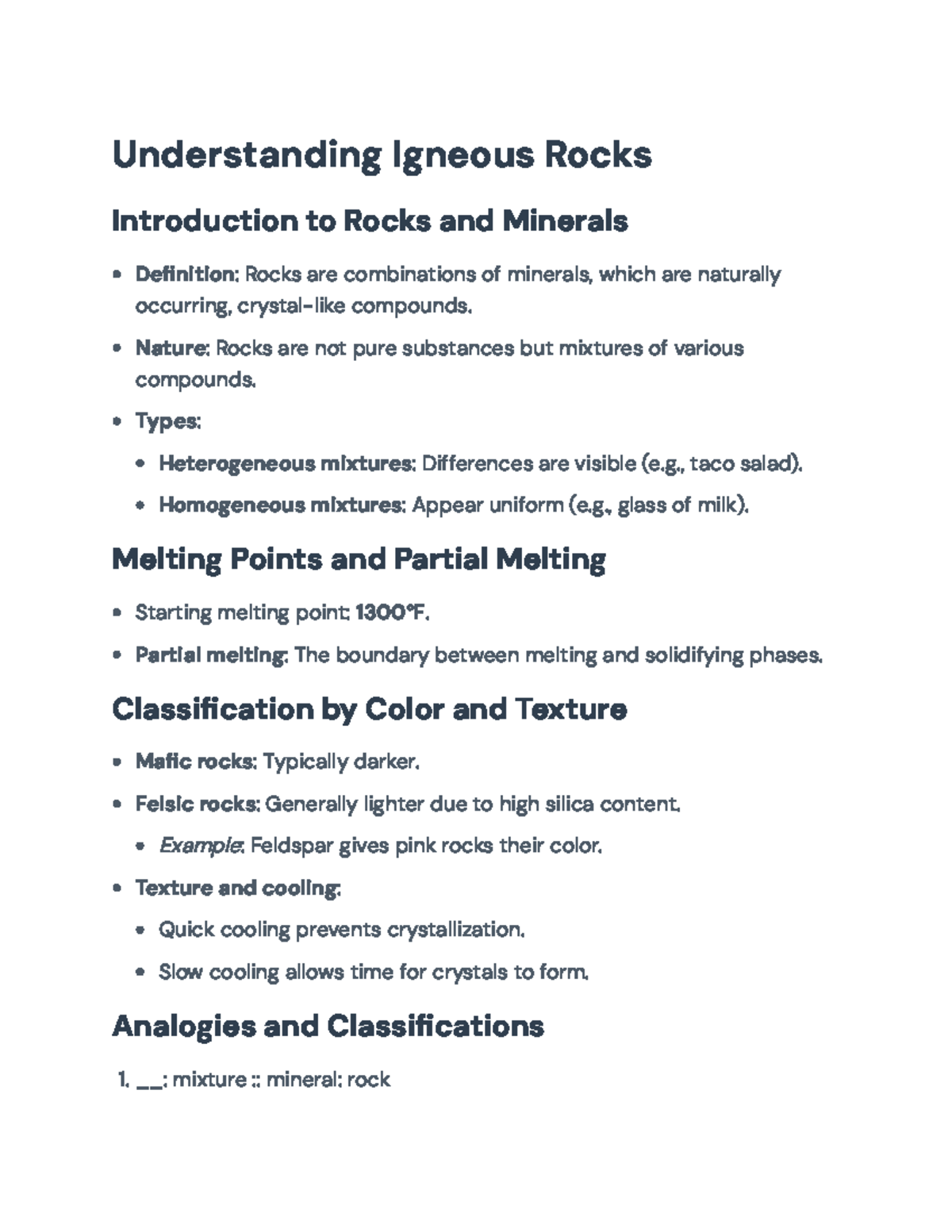 Understanding Igneous Rocks: Formation, Types, and Classifications ...