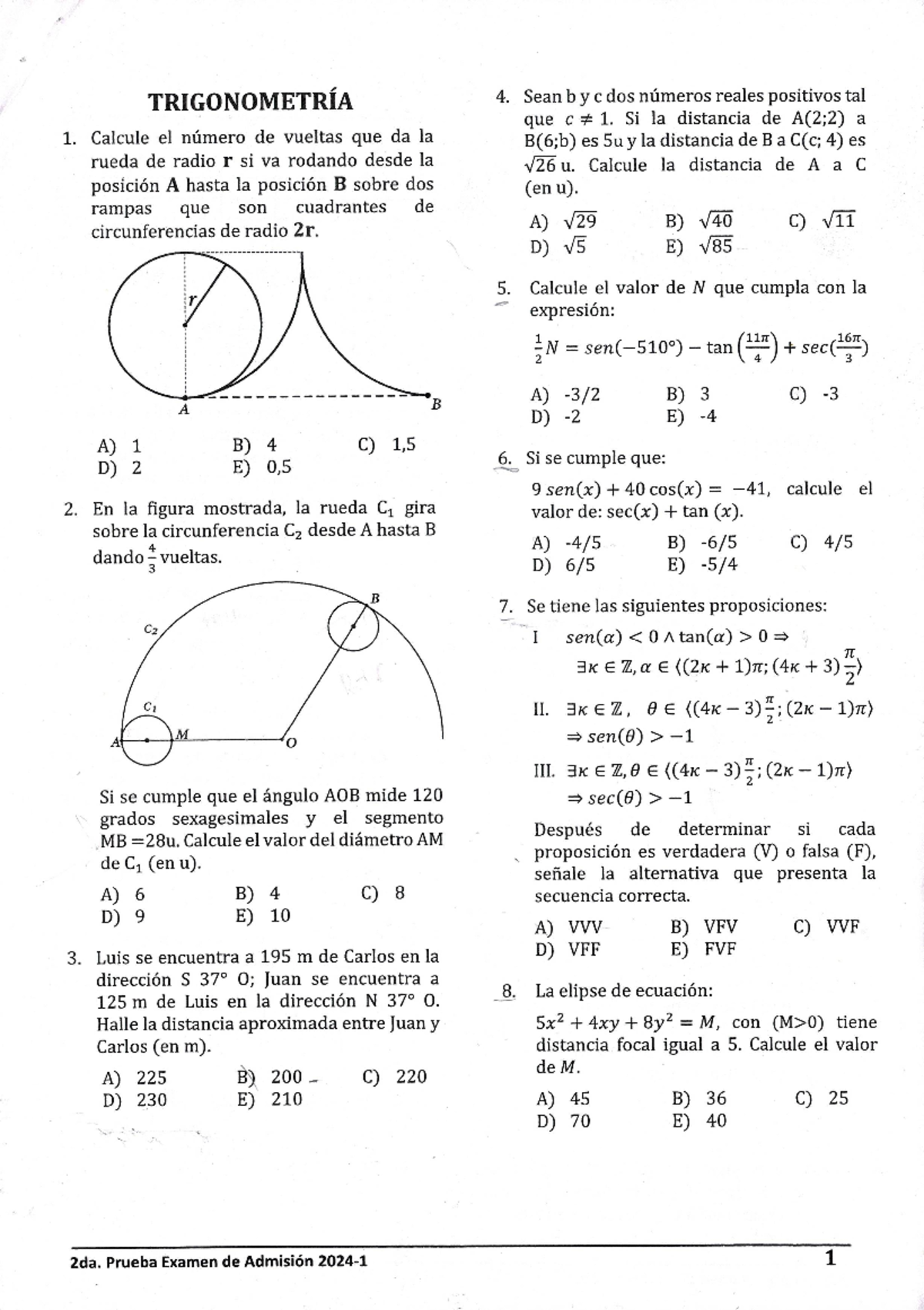 Examen de Admisión UNI 2024 - Guía de Estudio y Recursos - Studocu