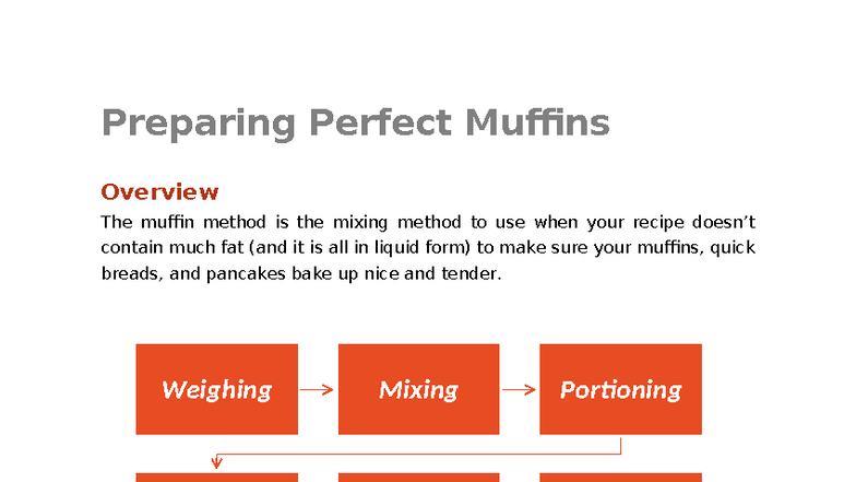 Project 2 - Perfect Muffin Preparation Guide - Studocu