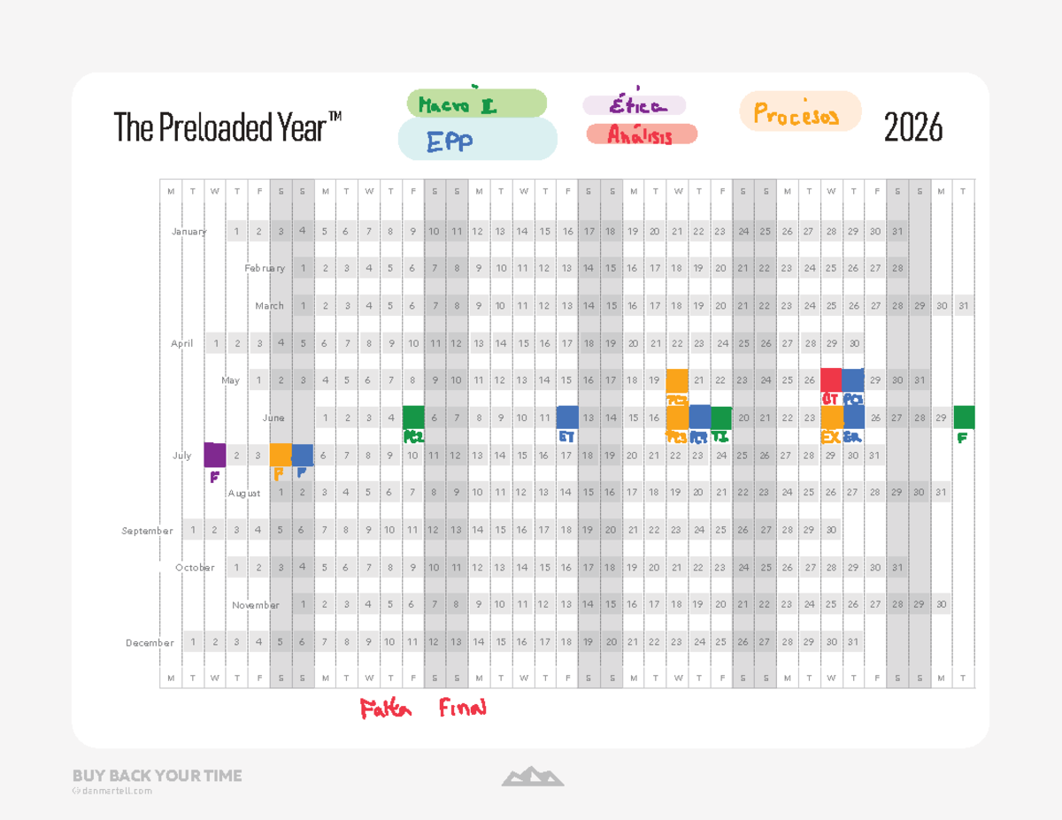 Calendary Overview: The Preloaded Year 2024 - Studocu
