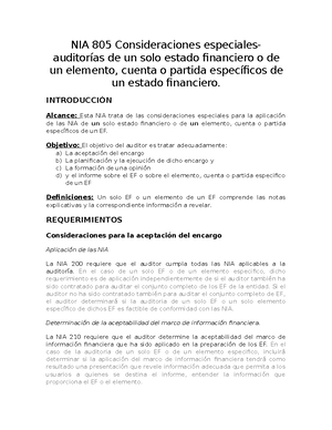 NIA 705 - Resumen de la norma internacional de auditoría - NIA 705 ...