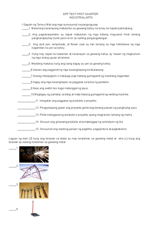 DLL EPP 5 Q3 W1 - INDUSTRIAL ARTS - GRADES 1 to 12 DAILY LESSON LOG ...