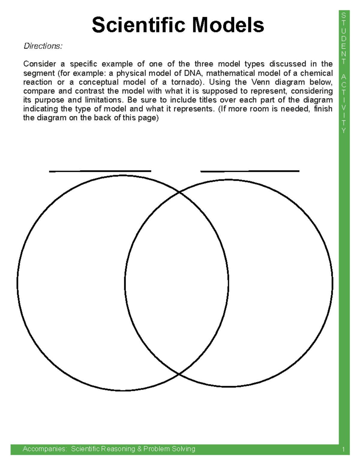 Activity: Comparing Scientific Models - Evolett Garza Arreola - Studocu