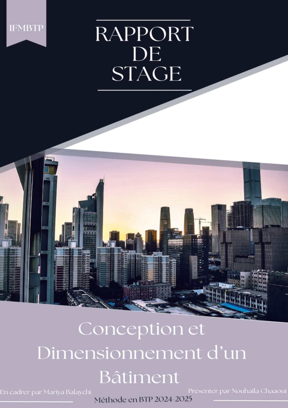 1ANNEE METHODE EN BTP - Rapport de Stage et Présentation de Projet ...