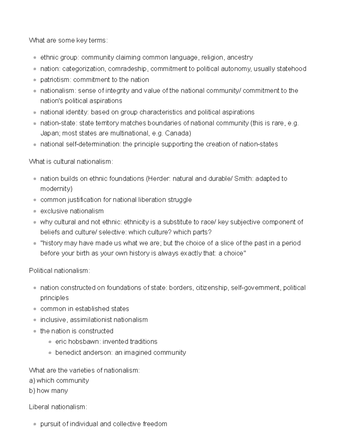 Nations and Nationalism: Key Terms and Concepts (Course Code: 2) - Studocu