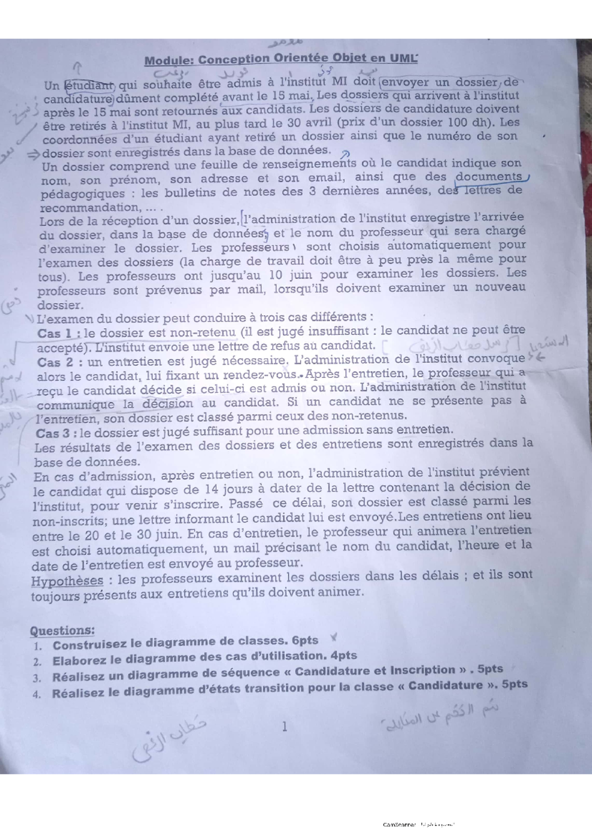 Uml Examen Modélisation Uml Et Programmation Orientée Objet Avancée