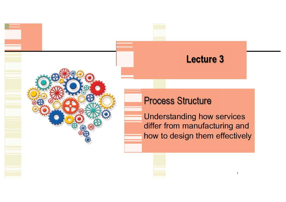 Lecture 3: Understanding Service vs. Manufacturing in OM 3 - Studocu