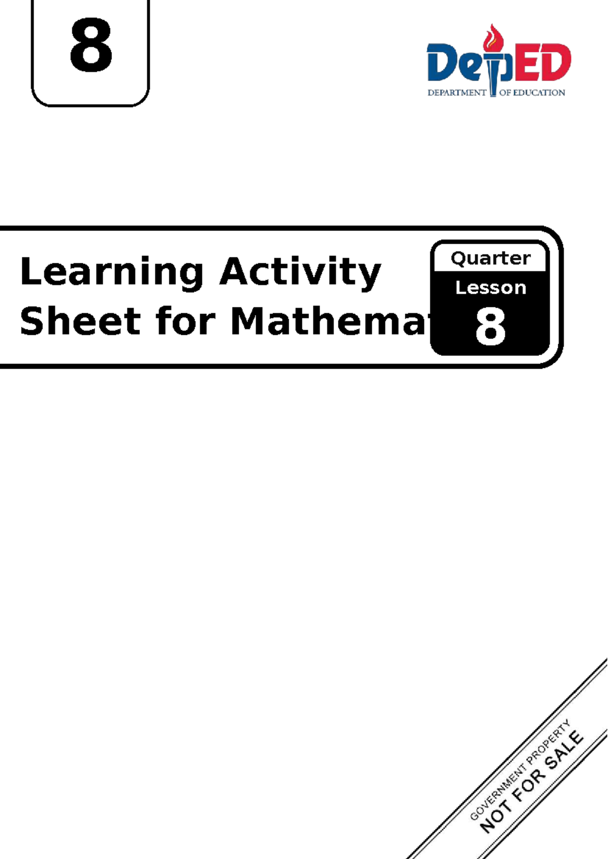 Mathematics 8 Q2 Lesson 8 Activity Sheet: Financial Dilemmas - Studocu