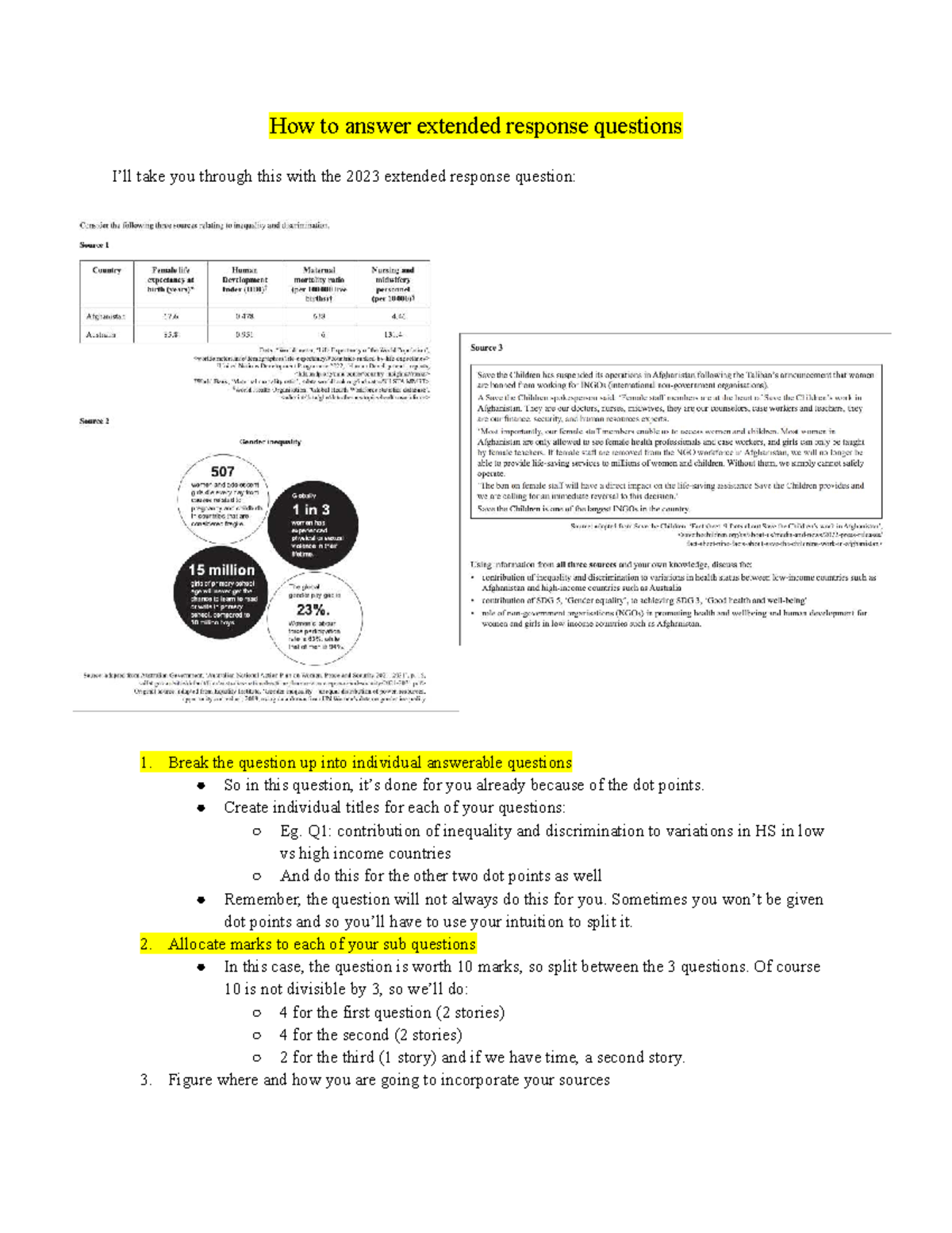 How to Tackle Extended Response Questions: A Guide for 2023 - Studocu