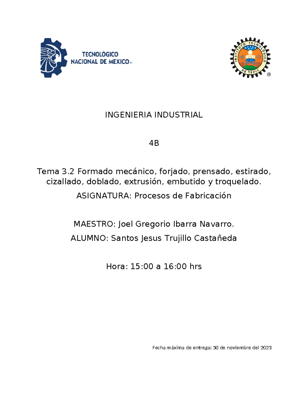 Tema 3.2 Procesos de Conformado en Ingeniería Industrial 4B: Forjado ...