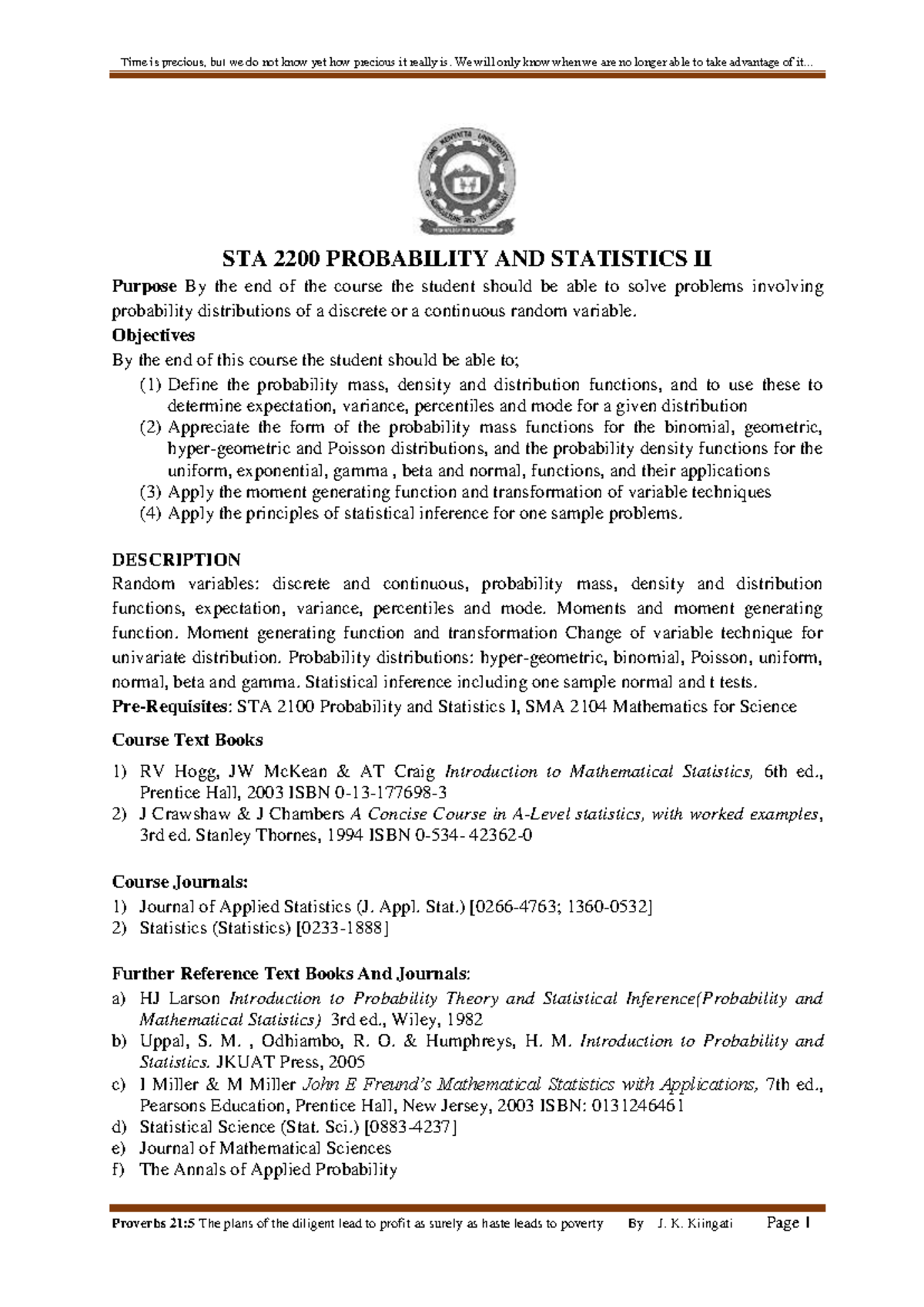 Prob and Stat II - STA 2200 Final Exam Study Notes - Studocu