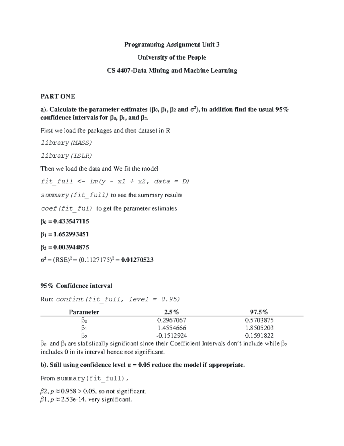 Programming Assign. Unit 3: Parameter Estimation & Model Analysis in R ...