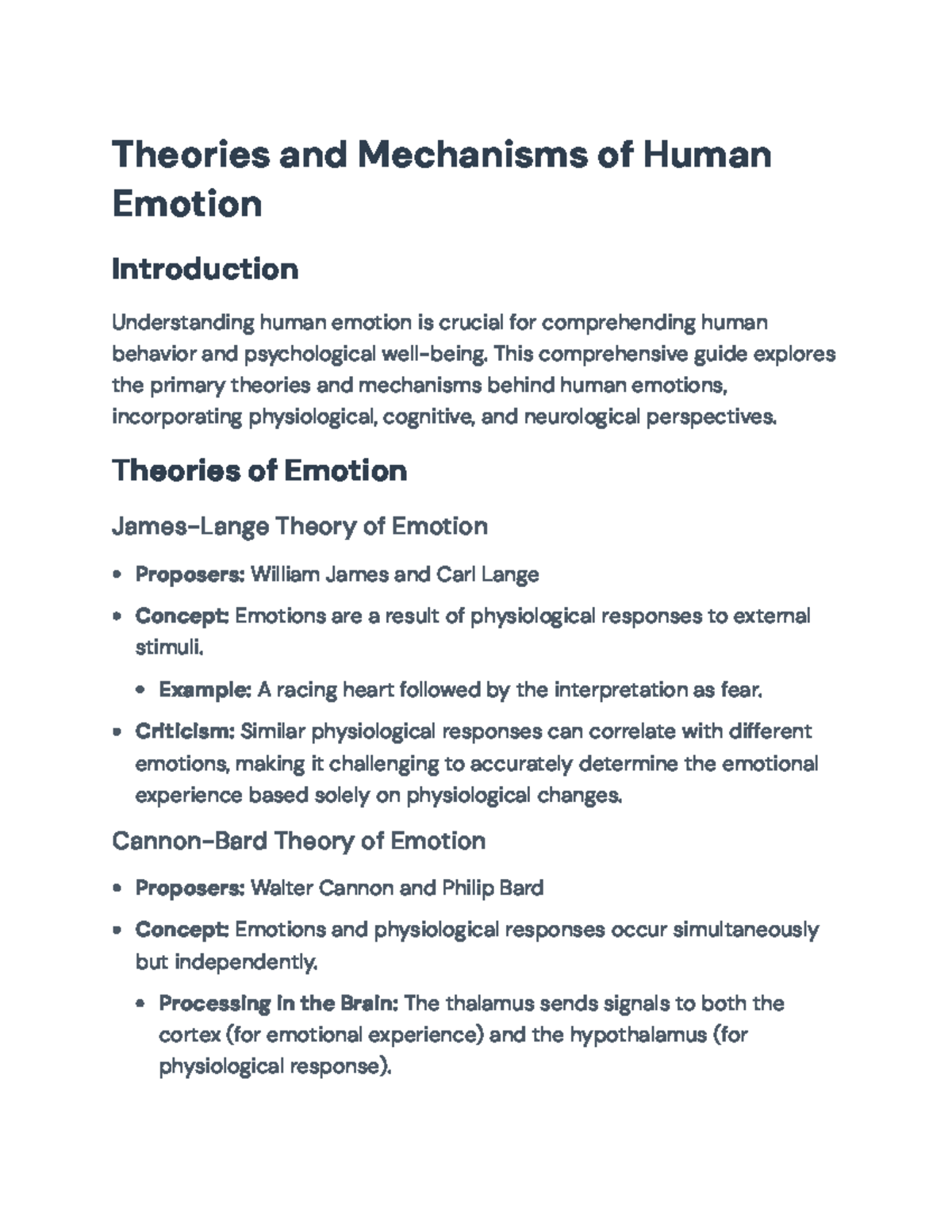 Theories and Mechanisms of Human Emotion: A Comprehensive Guide ...