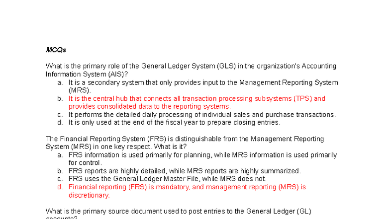 General Ledger System (GLS) Overview and Management Reporting Insights ...