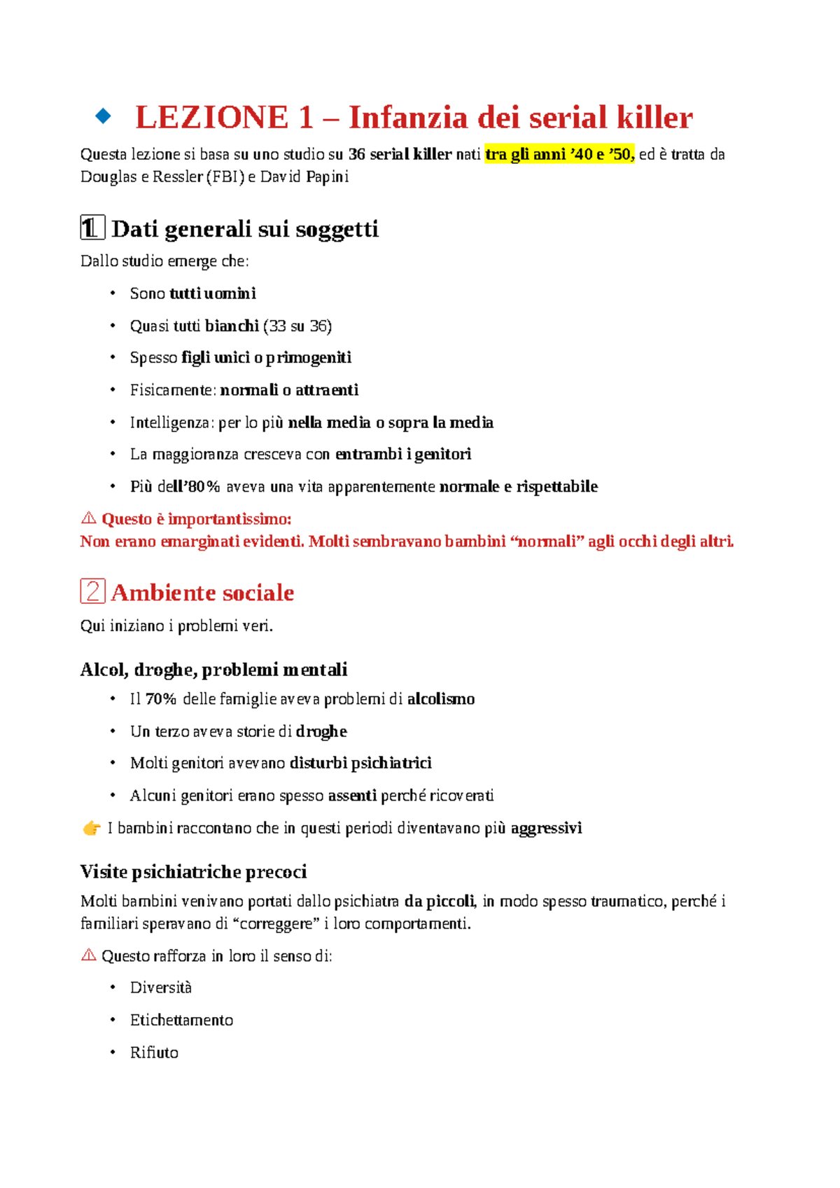 Lezione 1: Infanzia dei Serial Killer - Analisi Criminologica (LEZ 69 ...
