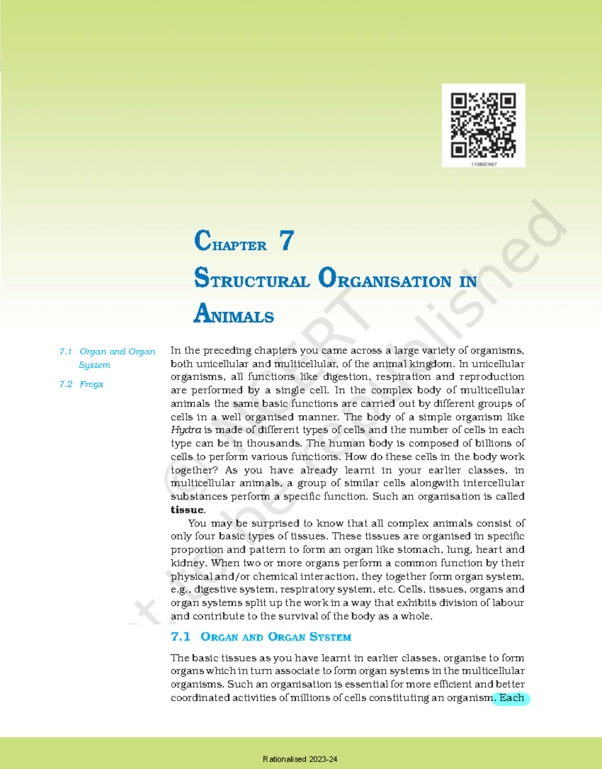 7. Structural Organisation in Animals: Anatomy and Morphology of Frogs ...