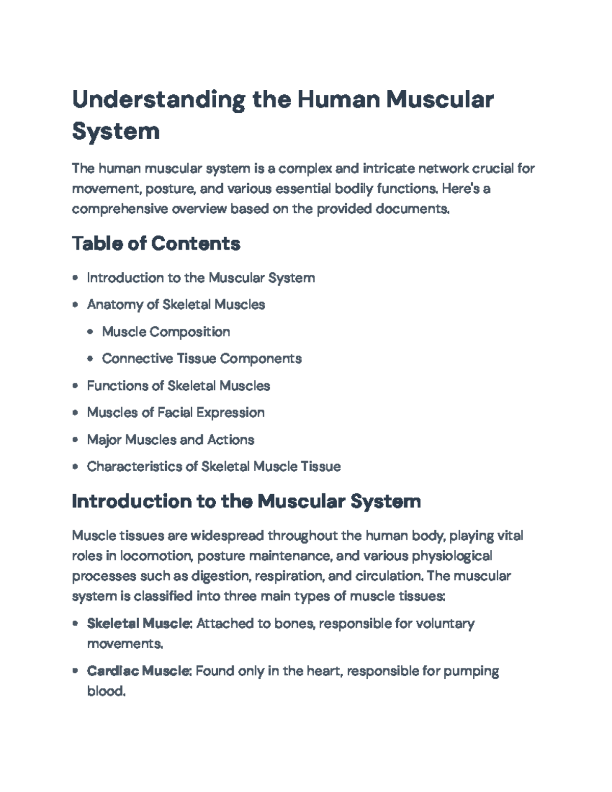 Understanding the Human Muscular System - Anatomy and Functions ...