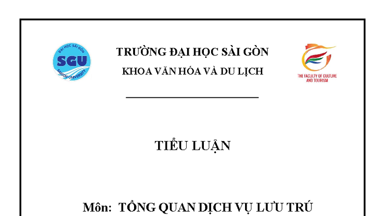 N11. TIỂU LUẬN GIỚI THIỆU BỘ PHẬN ẨM THỰC TRONG CƠ SỞ LƯU TRÚ DU LỊCH ...