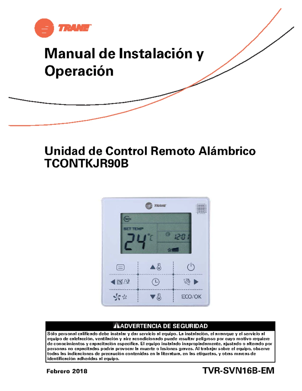 Manual de Instalación y Operación del Control Remoto TCONTKJR86C - Studocu