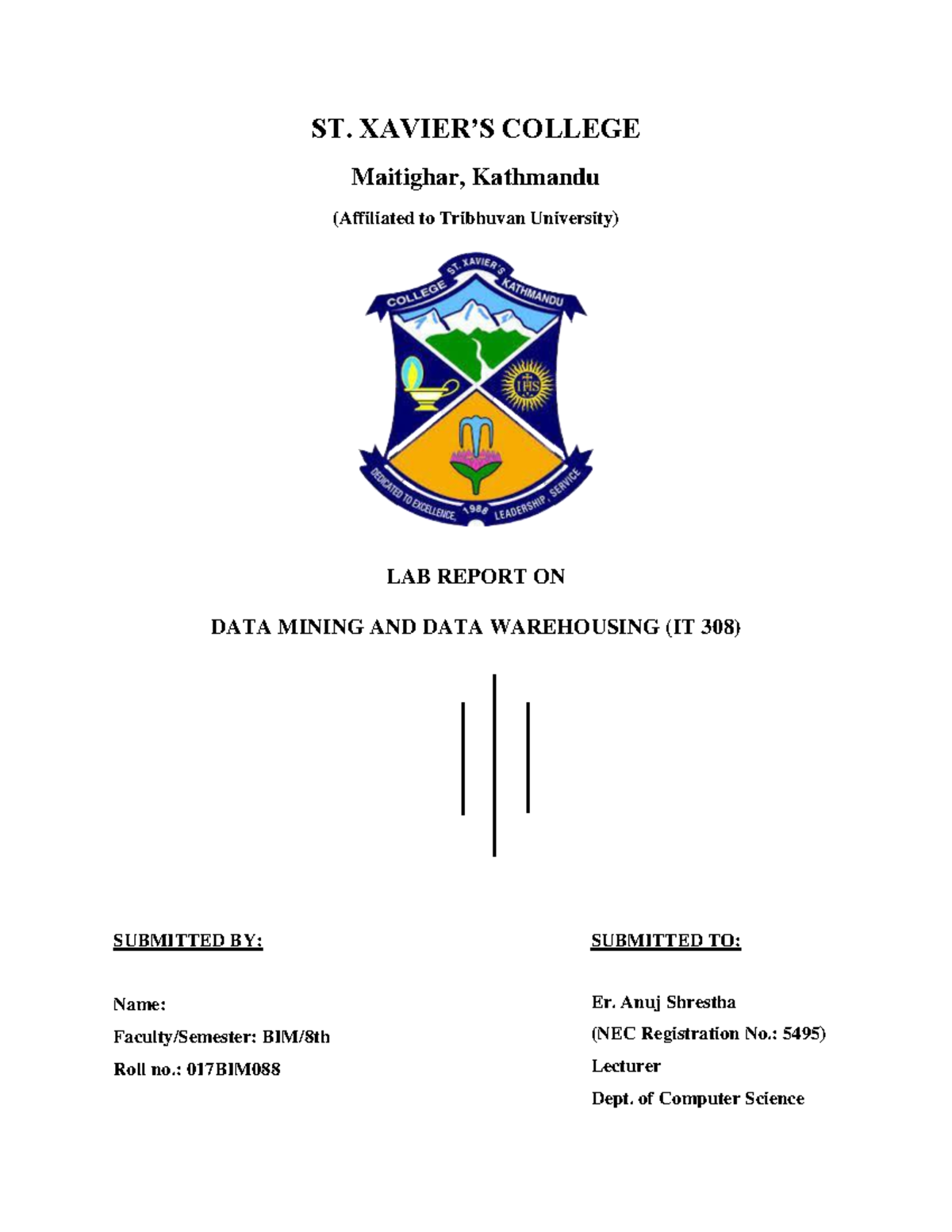 Lab Report on Data Mining: ID3 and J48 Algorithms (IT 308) - Studocu