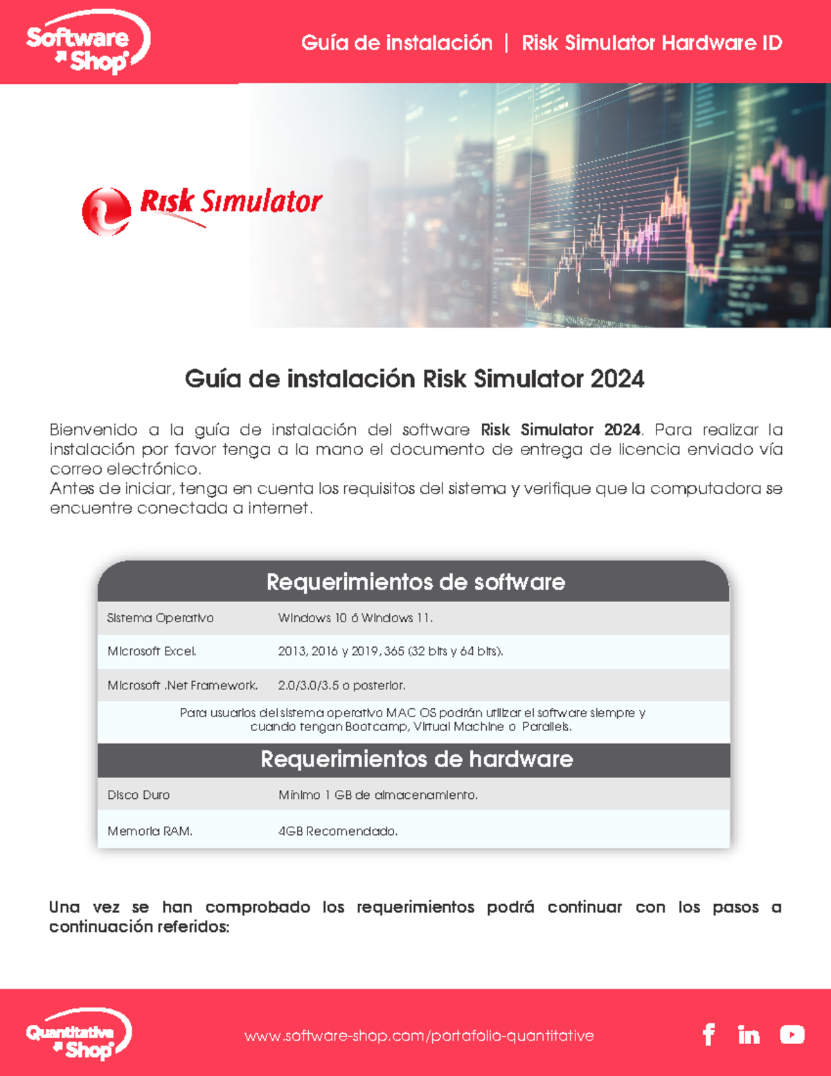 Guía de Instalación para Risk Simulator 2024: Requisitos y Pasos - Studocu