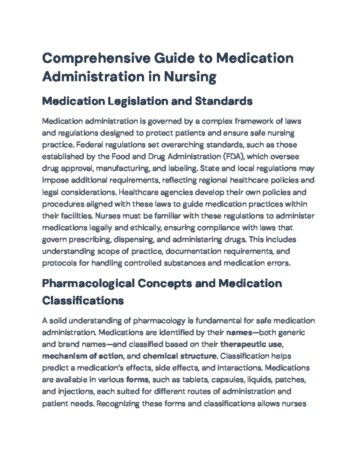 Comprehensive Guide to Medication Administration in Nursing Practice ...