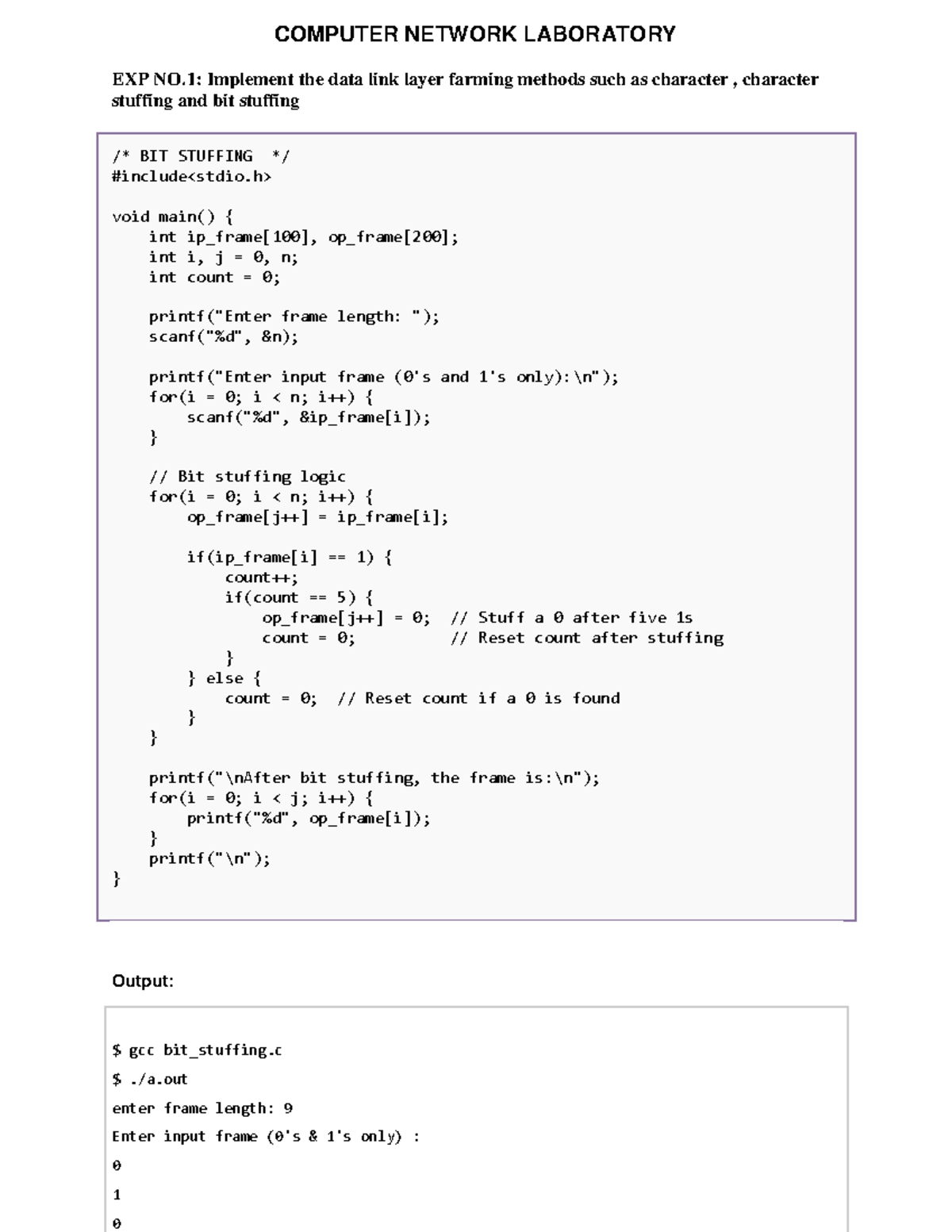 CN - J2j: Data Link Layer Methods and Routing Algorithms Lab Report ...