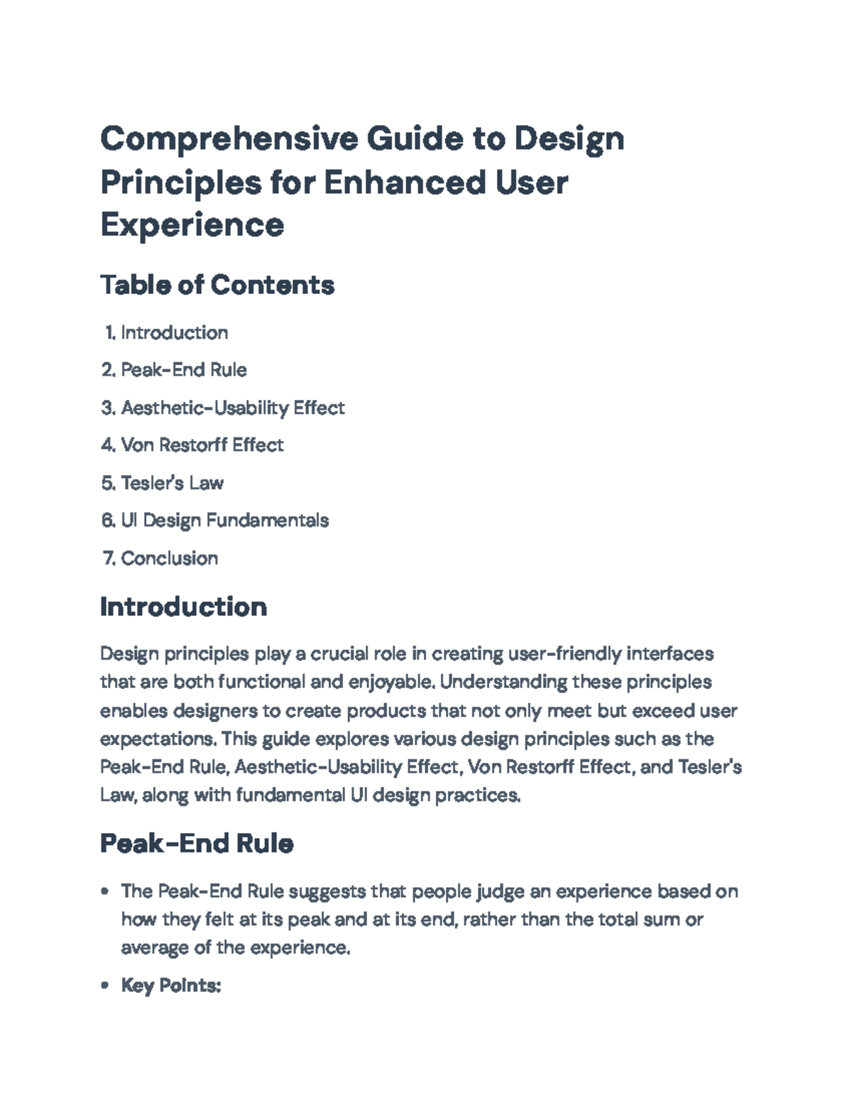 Comprehensive Guide to Design Principles for User Experience ...