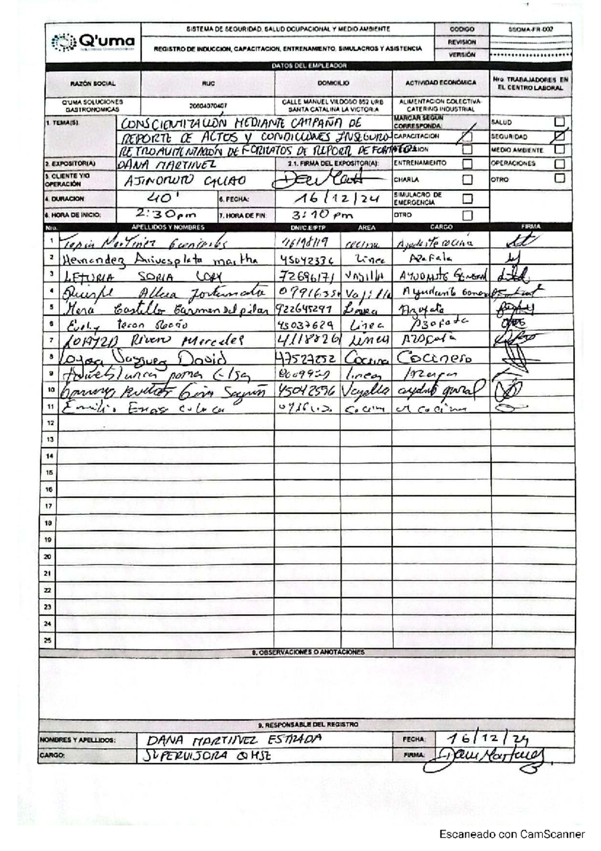 Capacitación al Personal sobre Reporte de Equipo Defectuoso - CODIGO 3 ...
