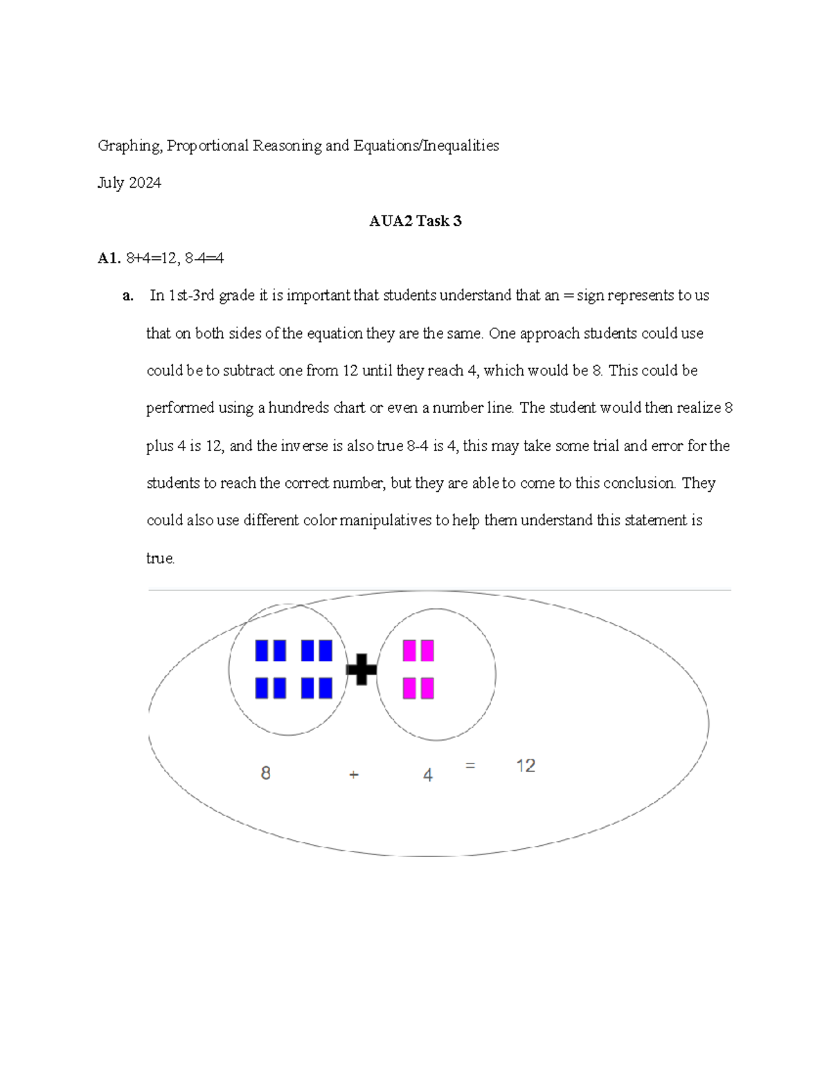 AUA2 Task 3 - Proportional Reasoning & Graphing Techniques - Studocu