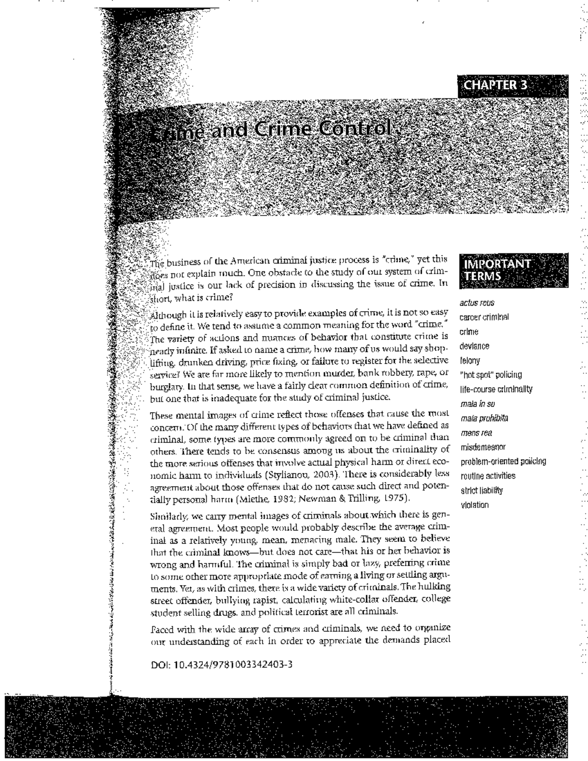 CHAPTER 3: Understanding Crime and Crime Control in the U.S. - Studocu
