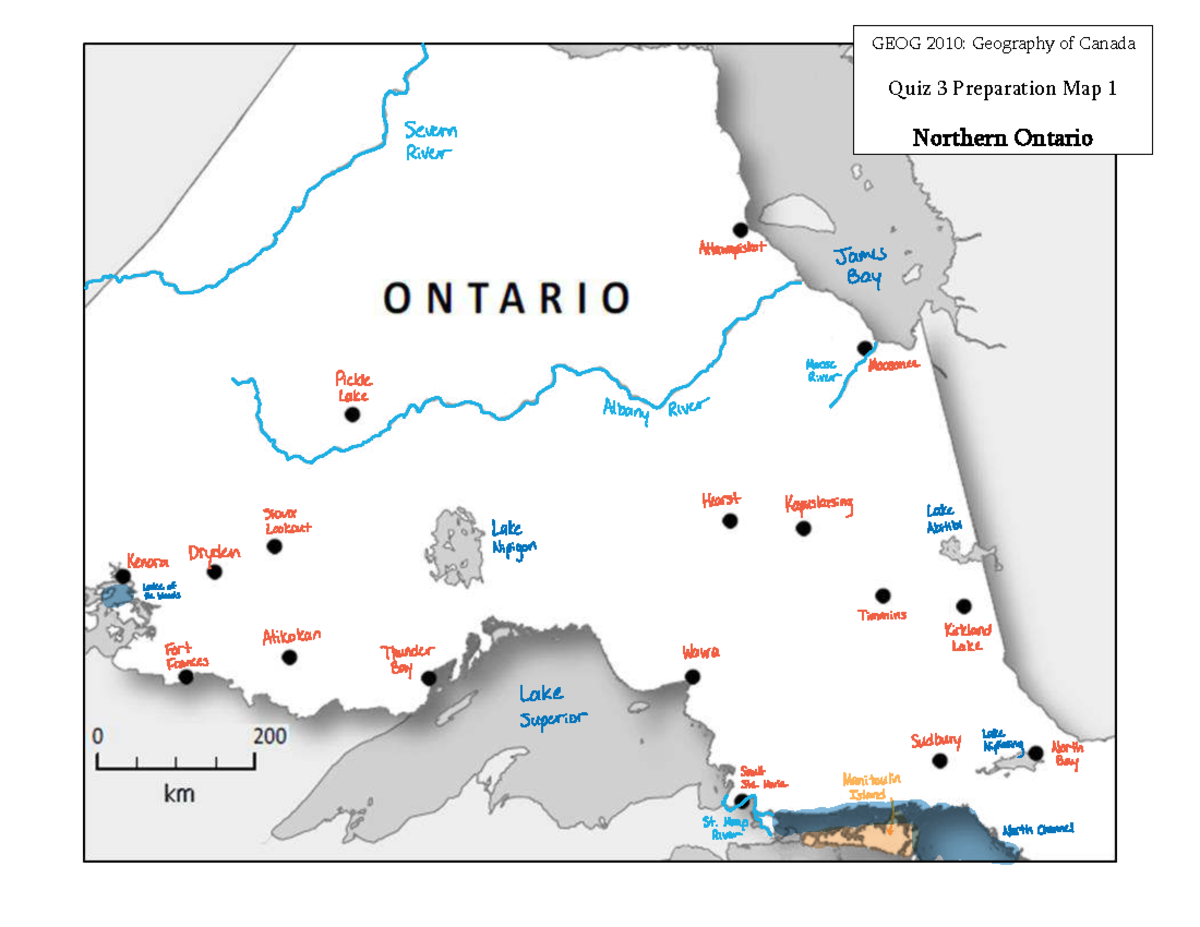 GEOG 2010: Geography of Canada Quiz 3 Map Preparation Guide - Studocu