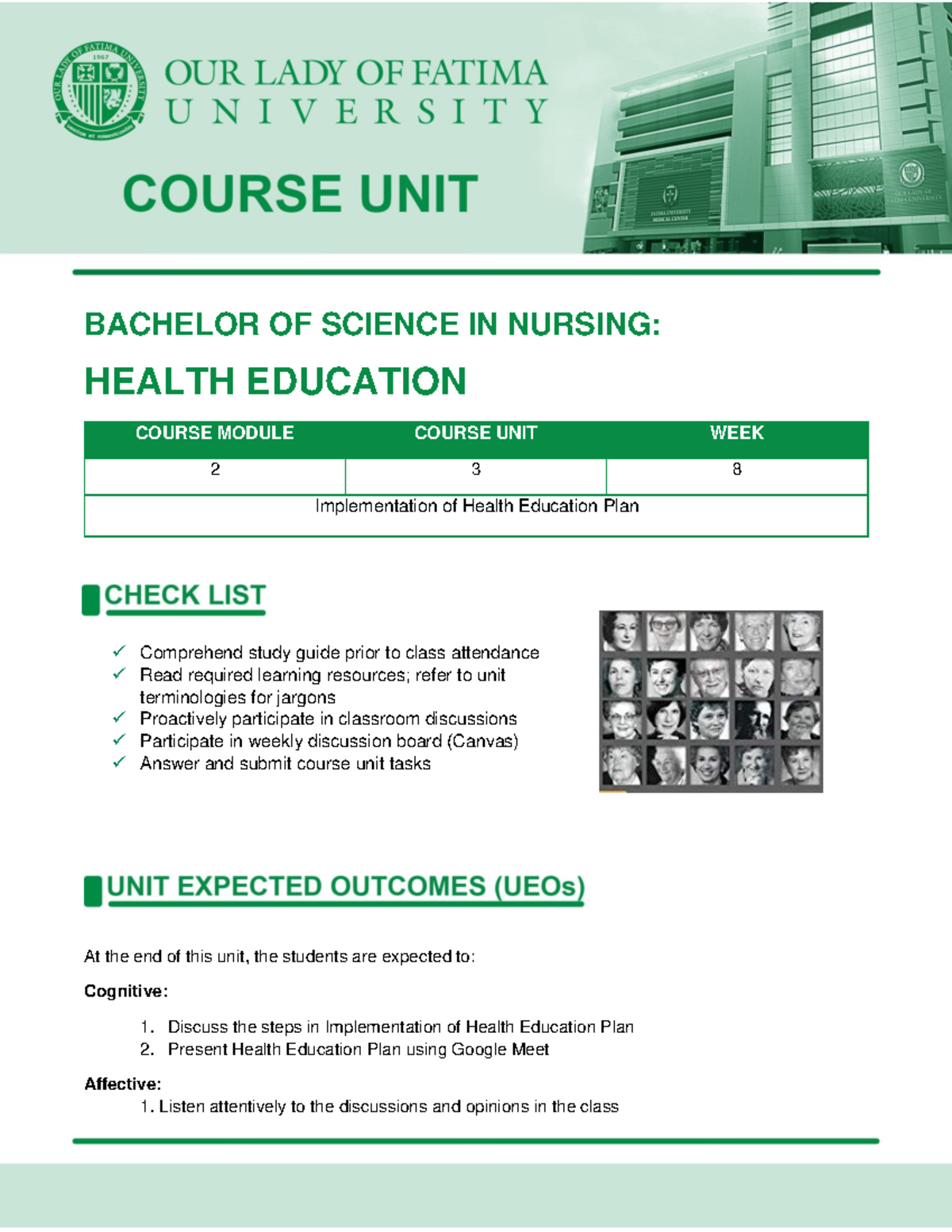 CU 8: Implementation of Health Education Plan - Study Guide and ...