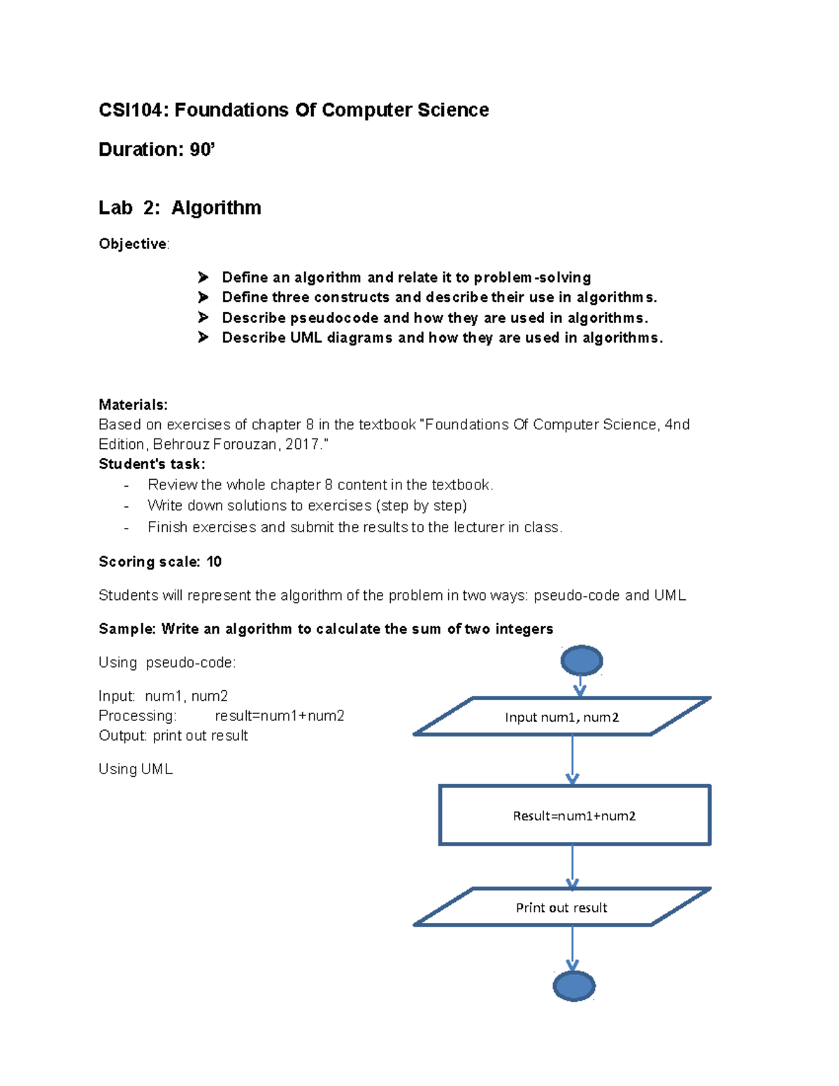 LAB2 - CSI104 - no comment - CSI104: Foundations Of Computer Science ...