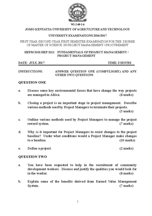 Project Management Information Systems Revision Guide AND Assignment ...