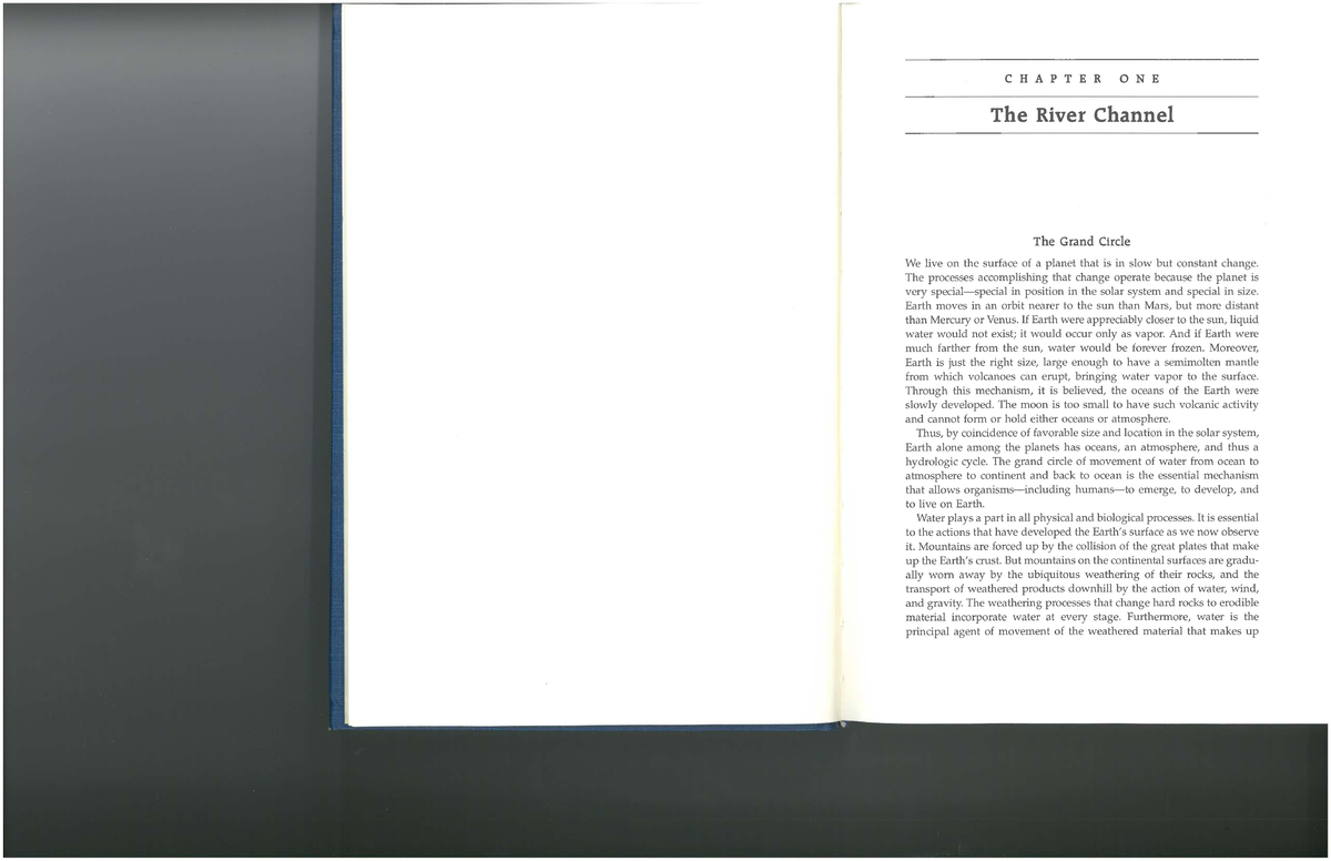 Final Exam Study Notes - CHAPTER ONE: The River Channel - Studocu