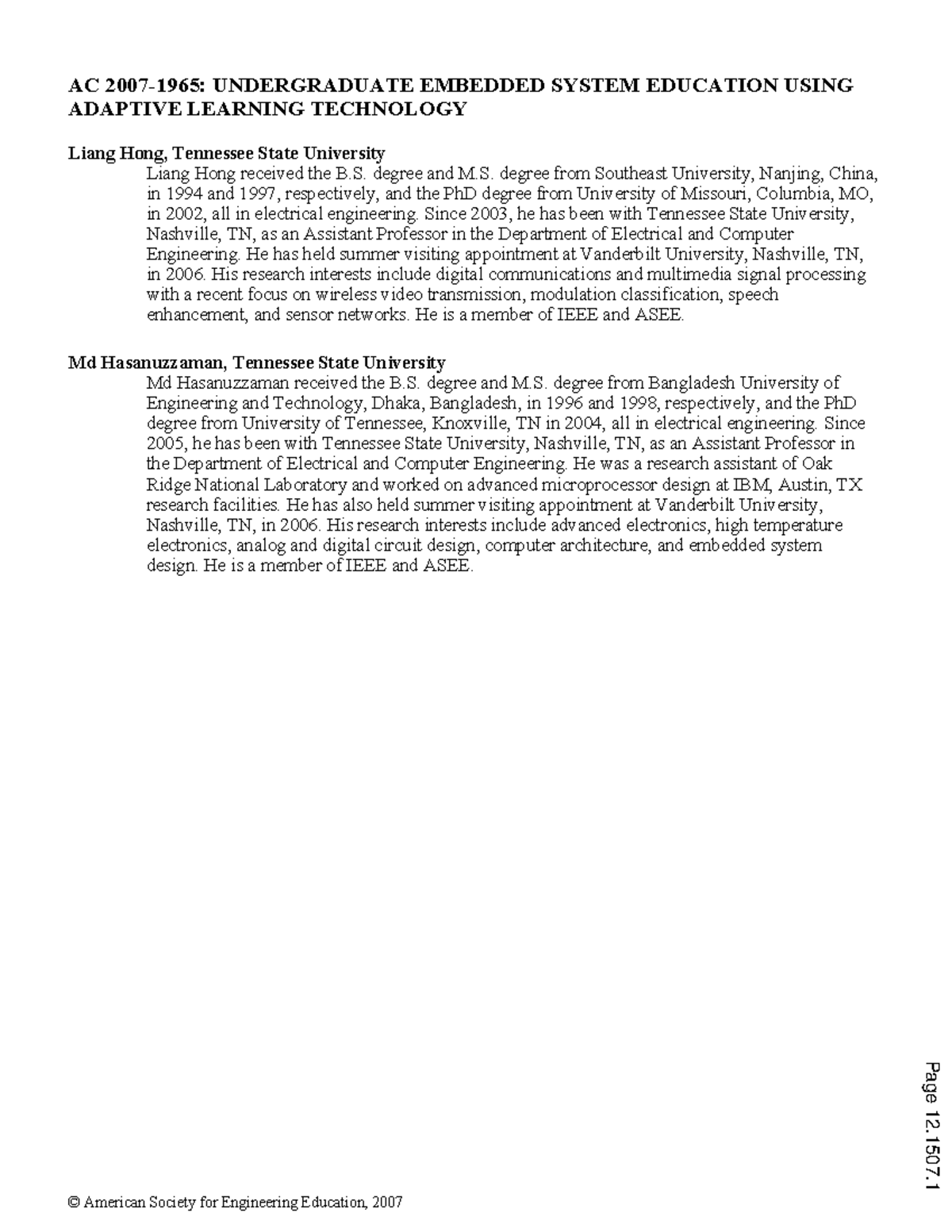 AC ECE 4000: Undergraduate Embedded System Education with Adaptive ...