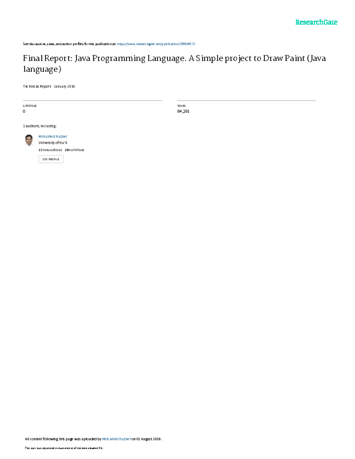 Final Reporton Javapainter Project - See discussions, stats, and author ...