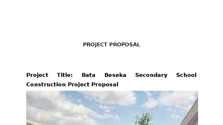 BATA BESEKA SEC. SCHOOL PROJECT PROPOSAL (2025) - Studocu
