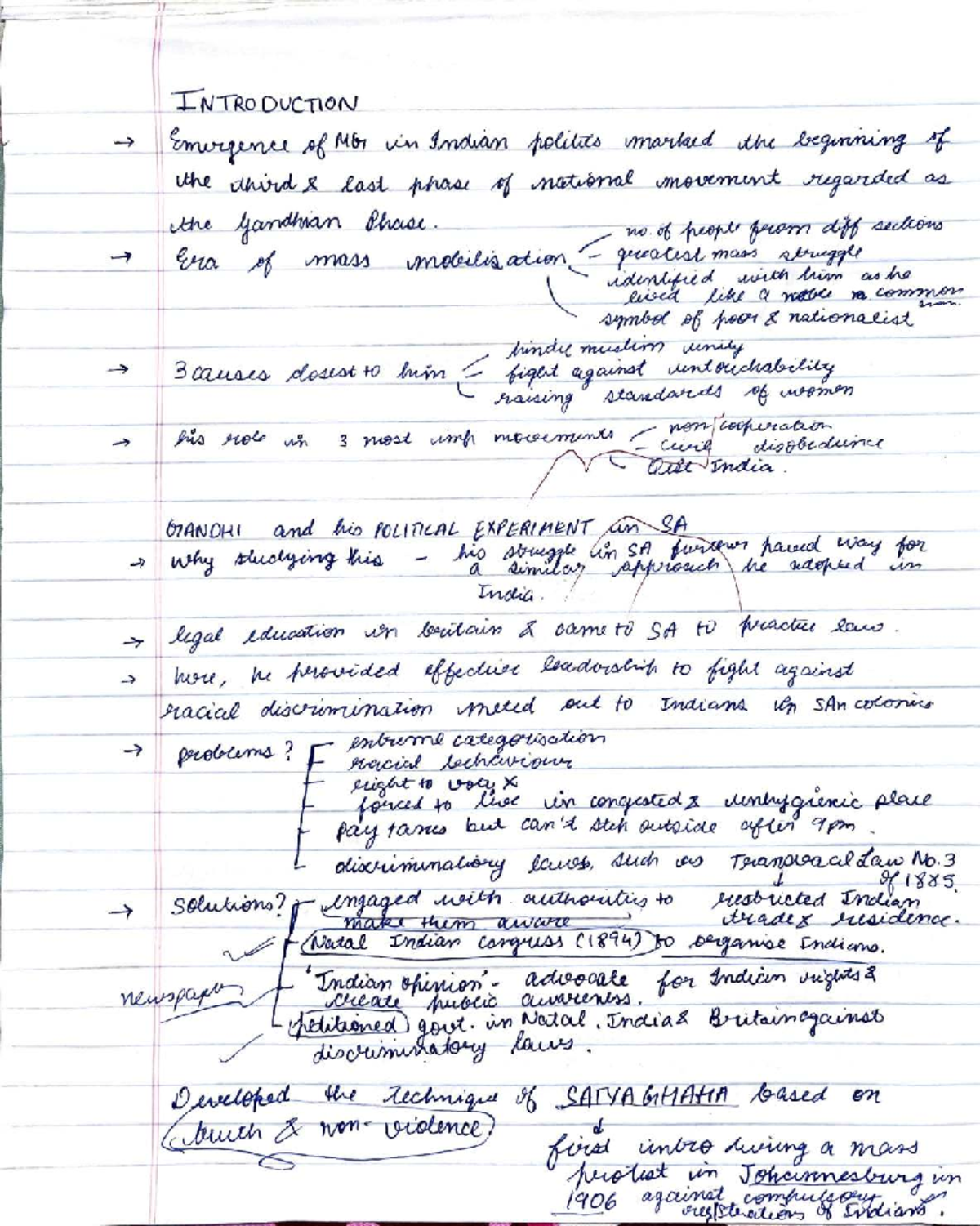CNI U4 Gandhi's Role in Mass Mobilization: NCM, CDM, and QIM Insights ...