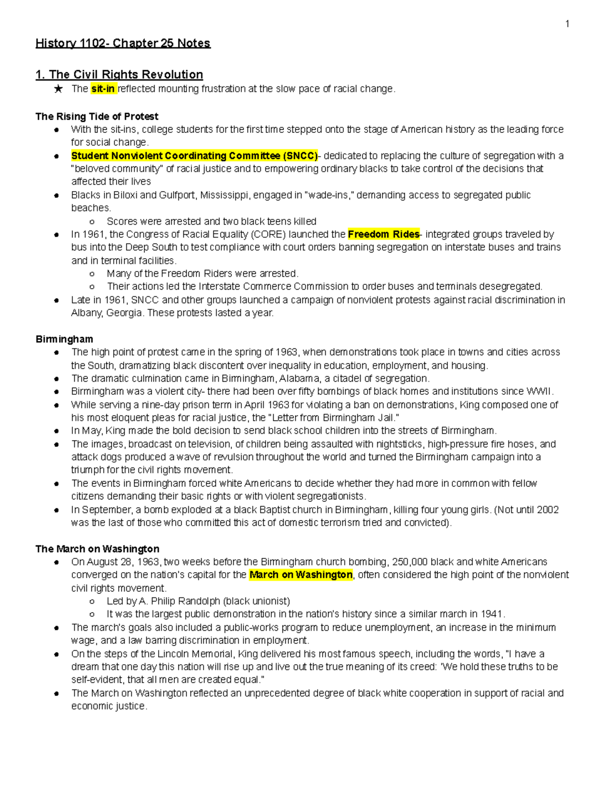 Chapter 25 - Reading - History 1102- Chapter 25 Notes 1. The Civil ...