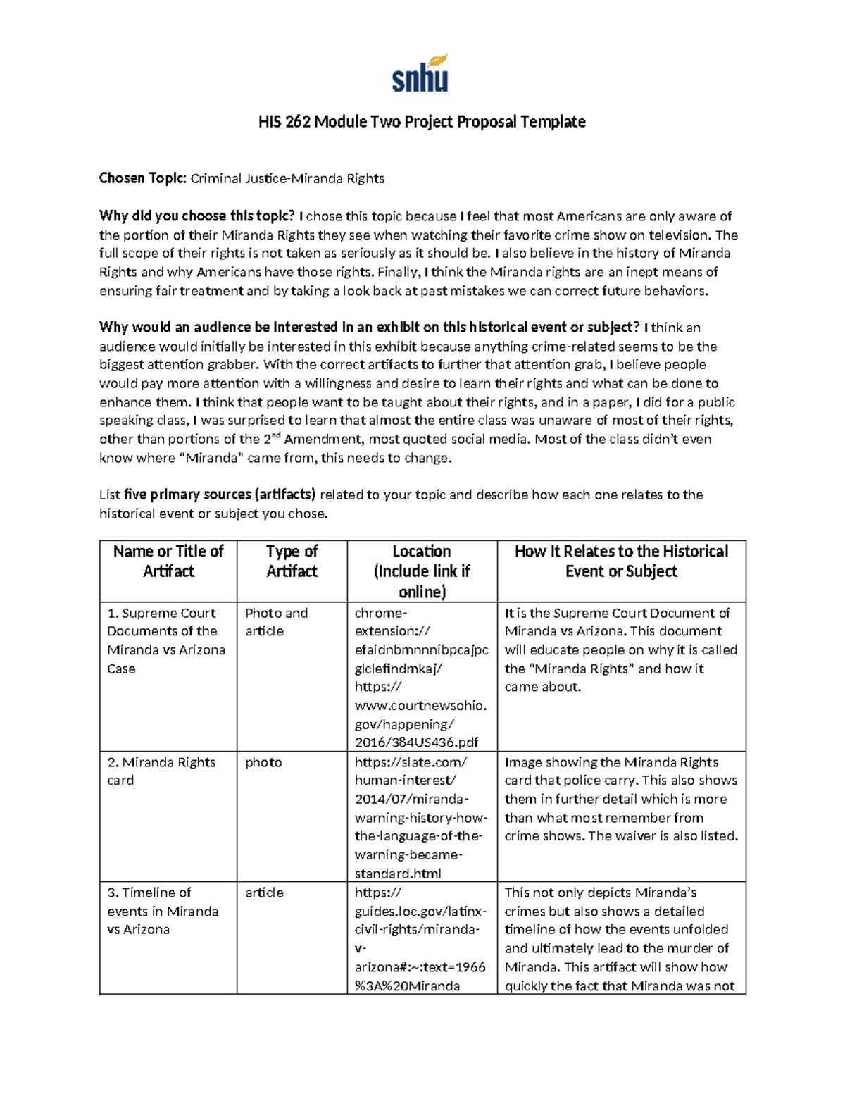 His 262 Module Two Project Proposal Template (1) - HIS 262 Module Two ...