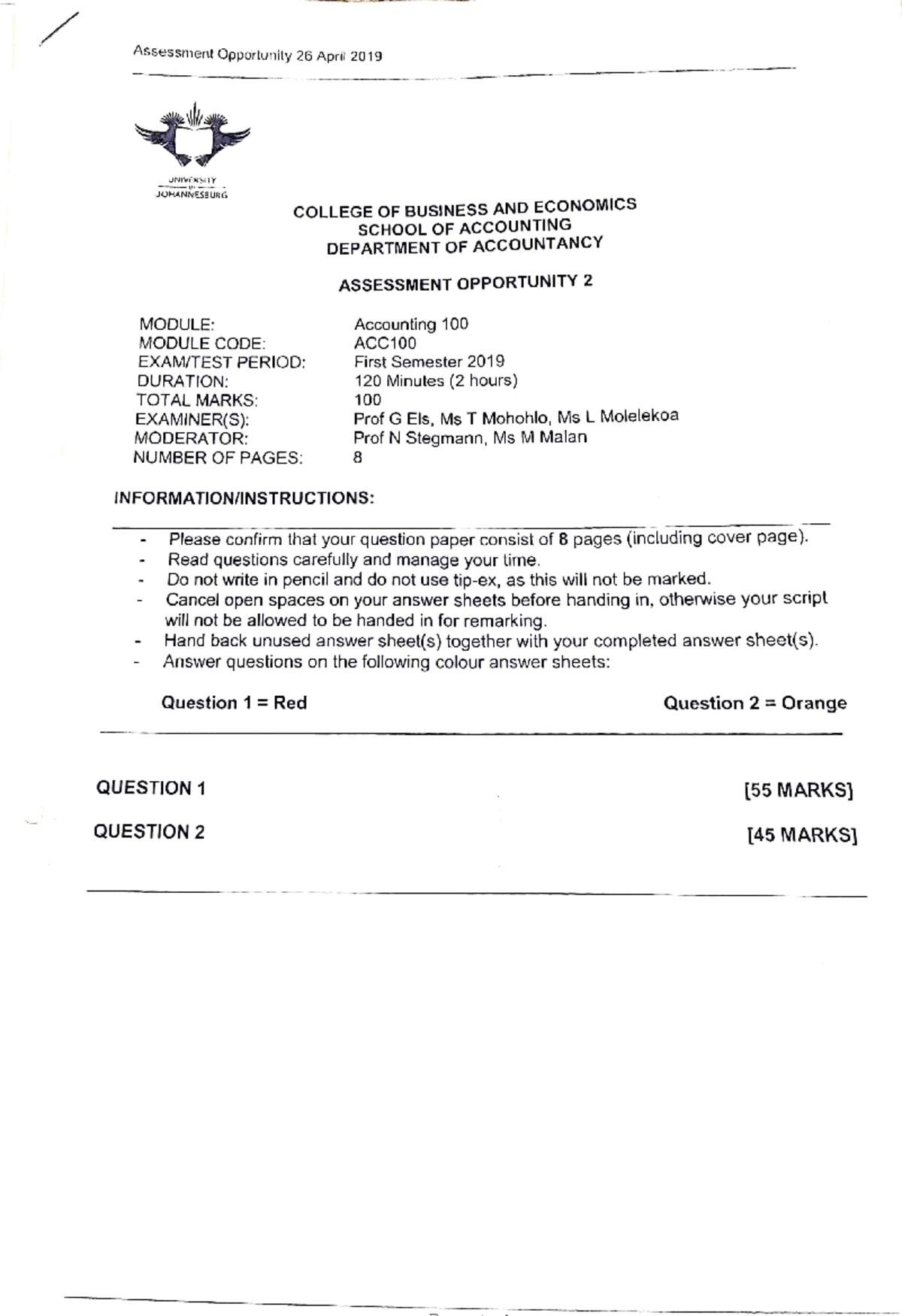 UJ Accountancy Undergraduate Programmes 2025 - Brochure Overview - Studocu