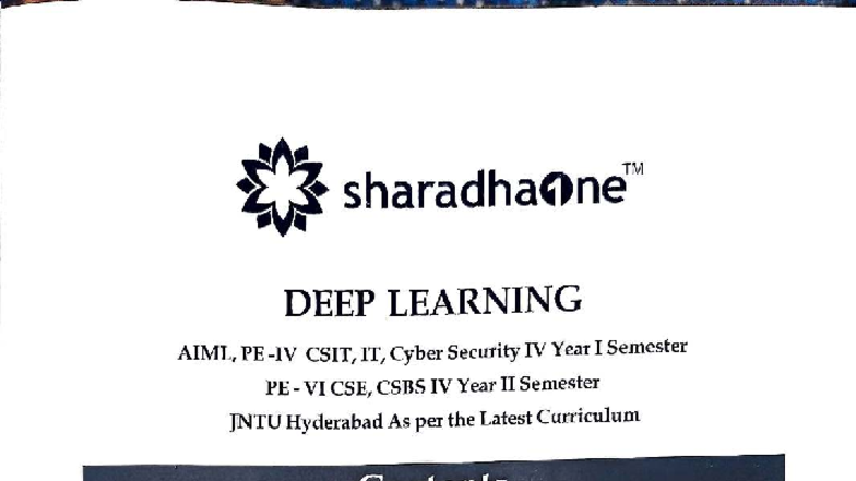 DL Syllabus - PE CSIT, IT, Cyber Security IV Year I Sem, JNTU Hyderabad ...
