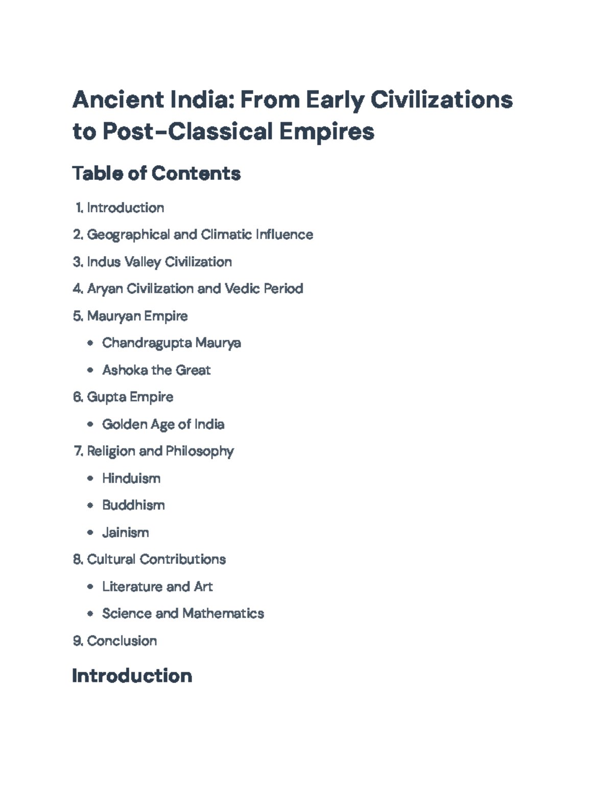 Ancient India: Civilizations, Empires, and Cultural Legacies - Ancient ...