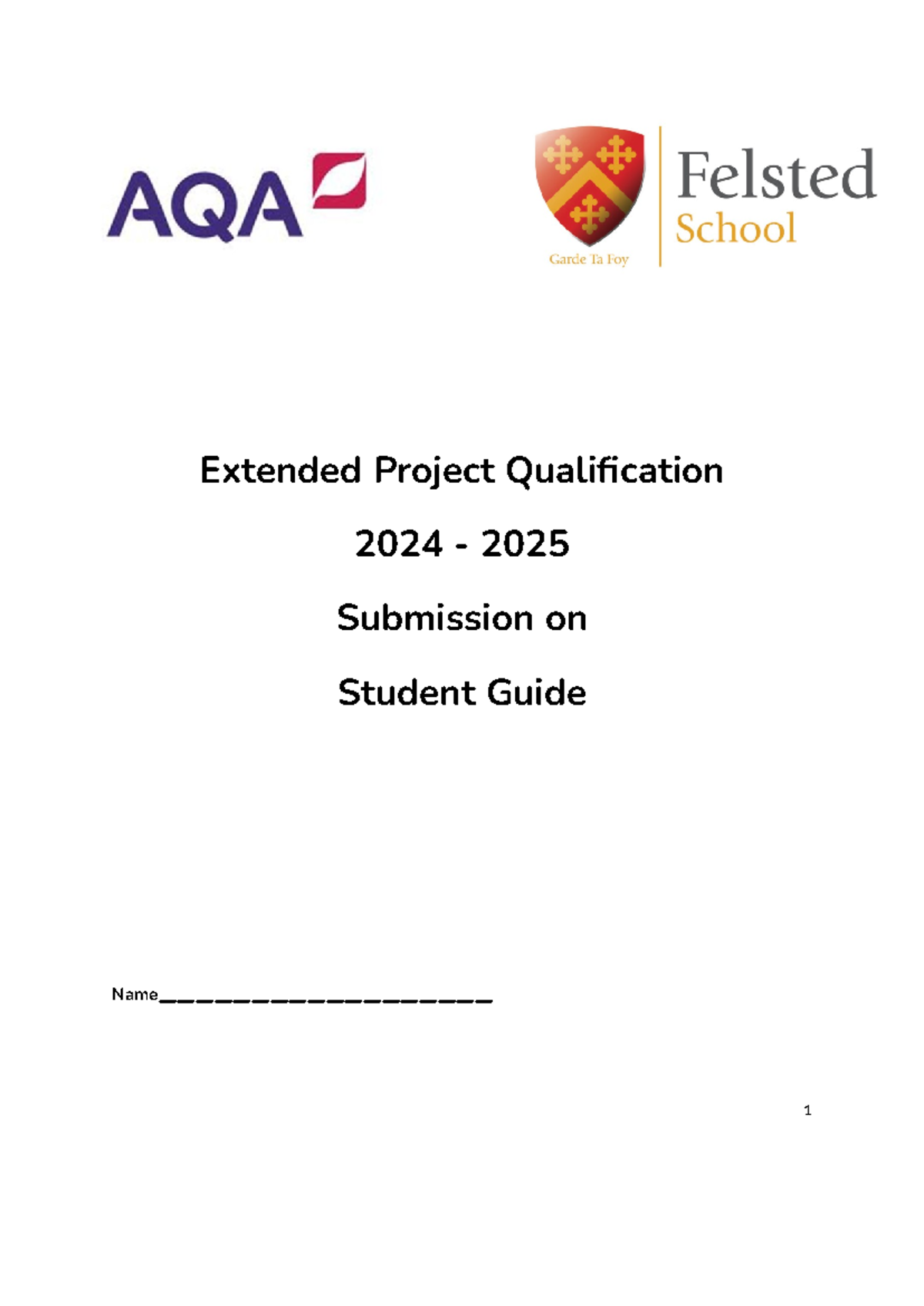 EPQ Student Guide 2024-2025: Essential Information for Success - Studocu