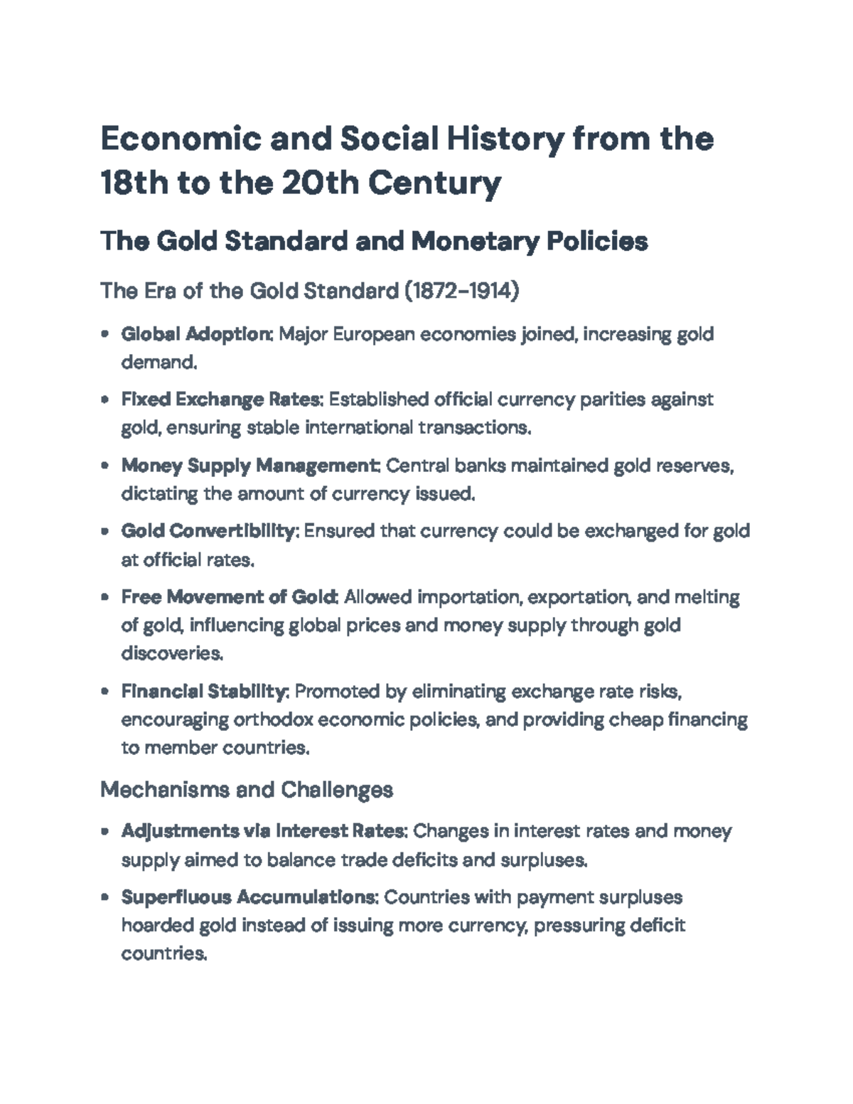 Economic and Social History from the 18th to 20th Century: An Overview ...