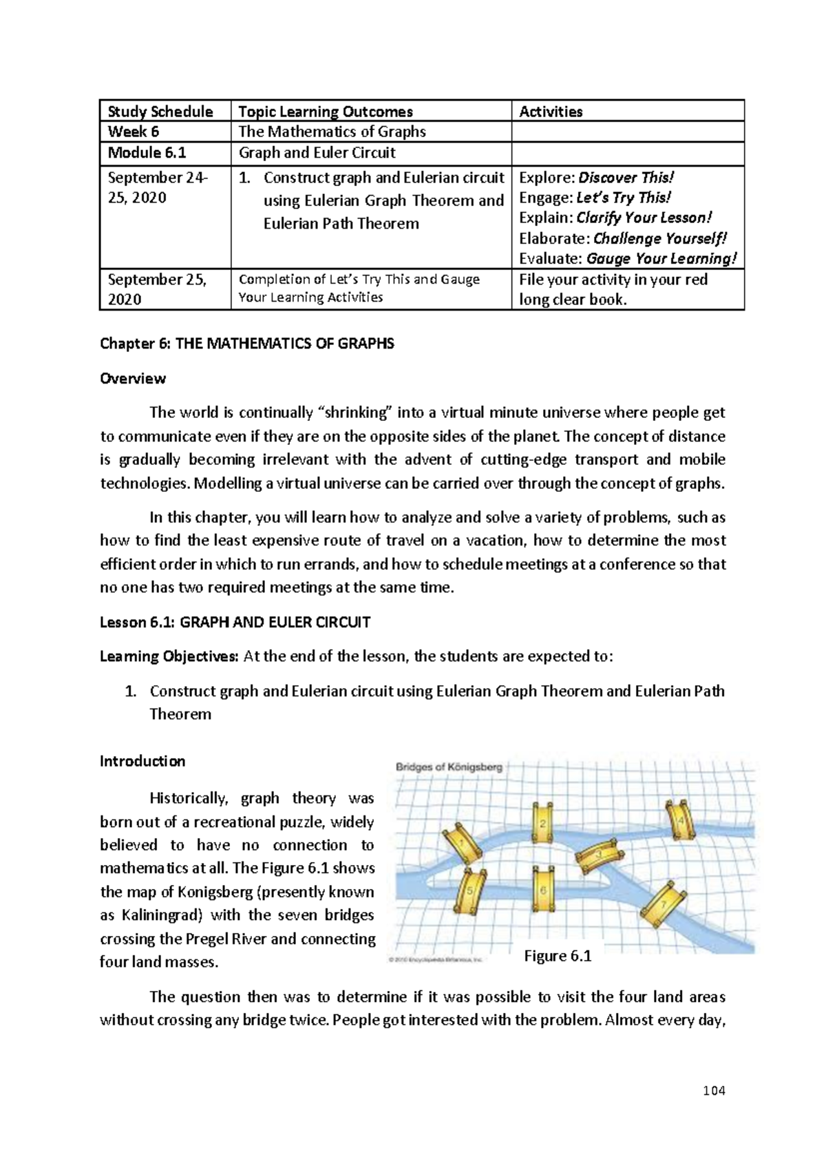 GECMAT-Module 6: The Mathematics of Graphs - Euler Circuits ...