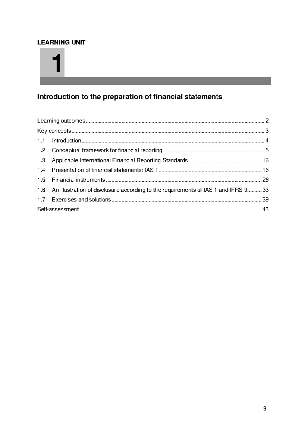 Study Unit 1: Introduction to Financial Statements - MNB1501 - Studocu