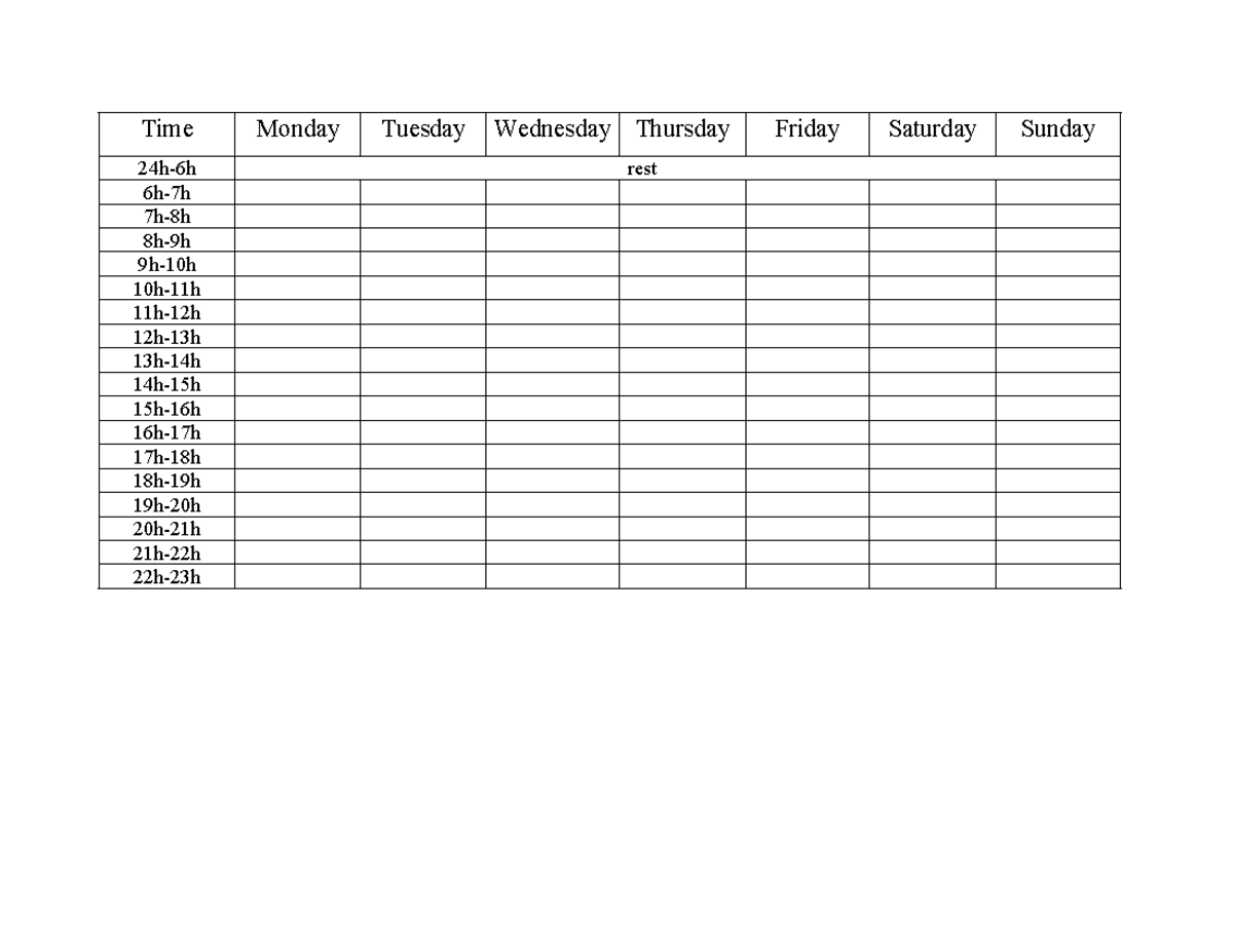 Weekly Schedule - NOTHING TO SAY,,, - Tư duy thiết kế dự án - Time ...